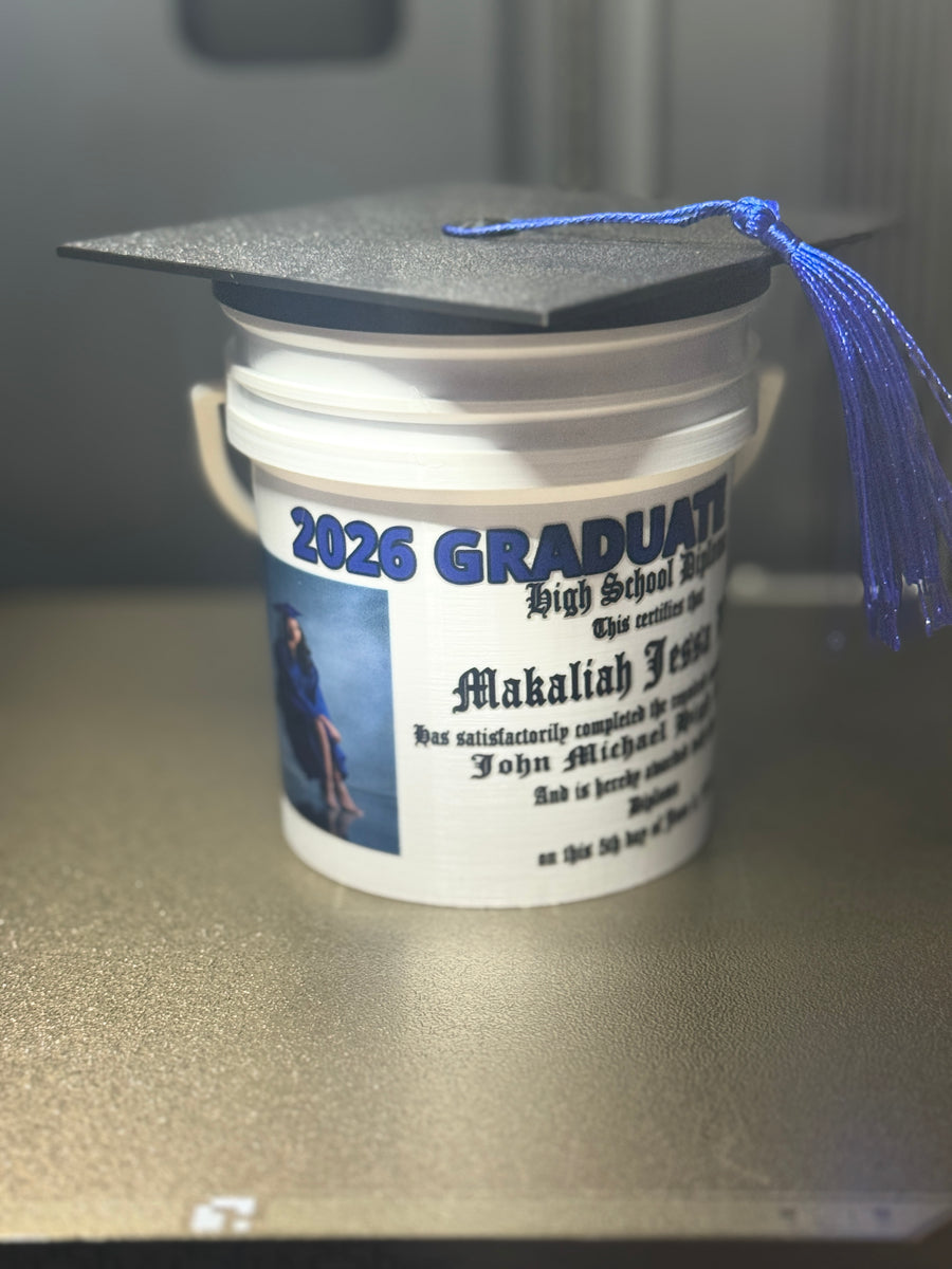 Mini Bucket Graduation Inspired 3mf File | Digital File | 3D File ...